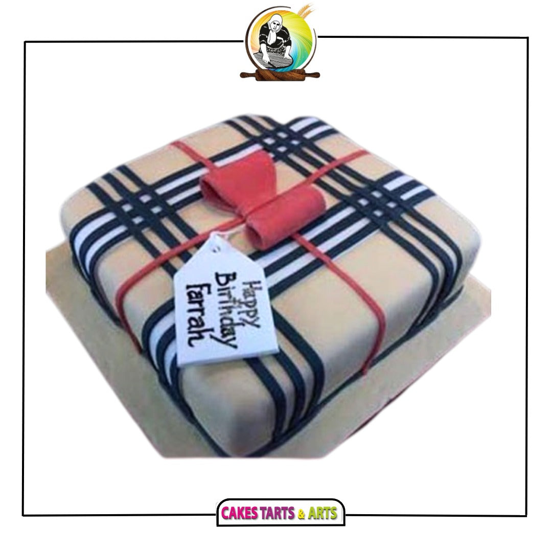 Customized Burberry Gift Cake