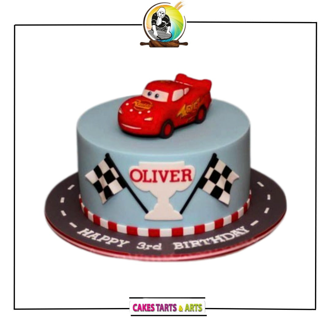 Customized Cars Winner Trophy Cake