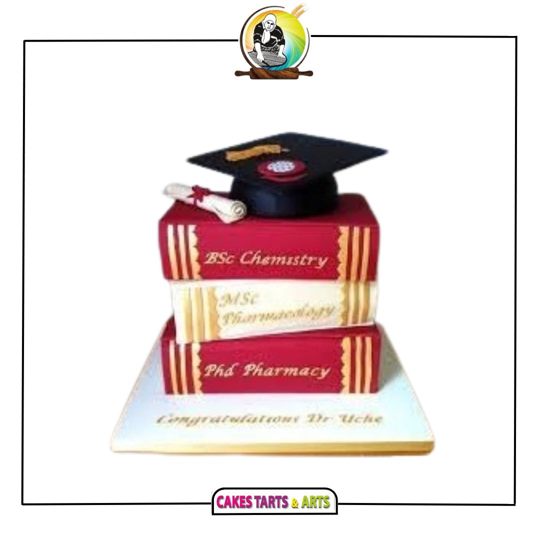 Customized Graduation Books Cake