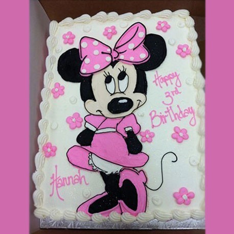 Customized Classic Minnie Mouse Sheet Cake